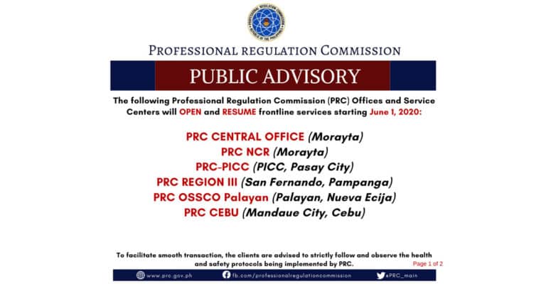 PRC Central Office Opens and Resumes Frontline Services Starting June 1 ...